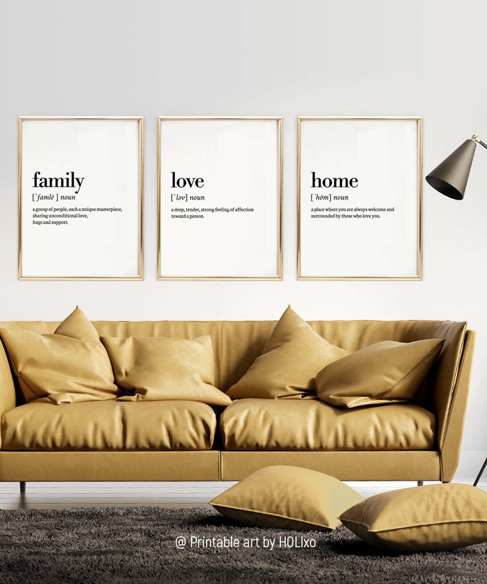 Definition Prints Wall Art Set of 3 Prints Printable Wall - Etsy