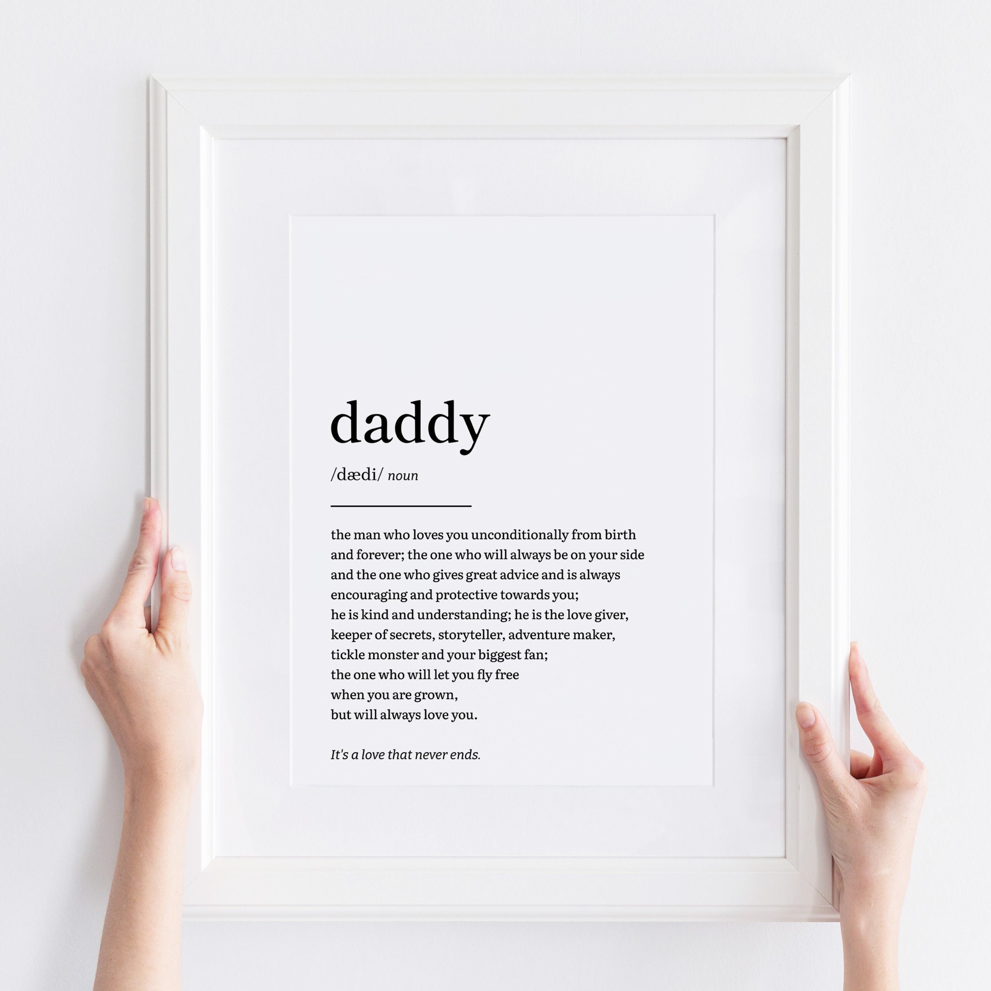 Daddy Definition Daddy Gift Gifts for Daddy Fathers Day Gift | Etsy