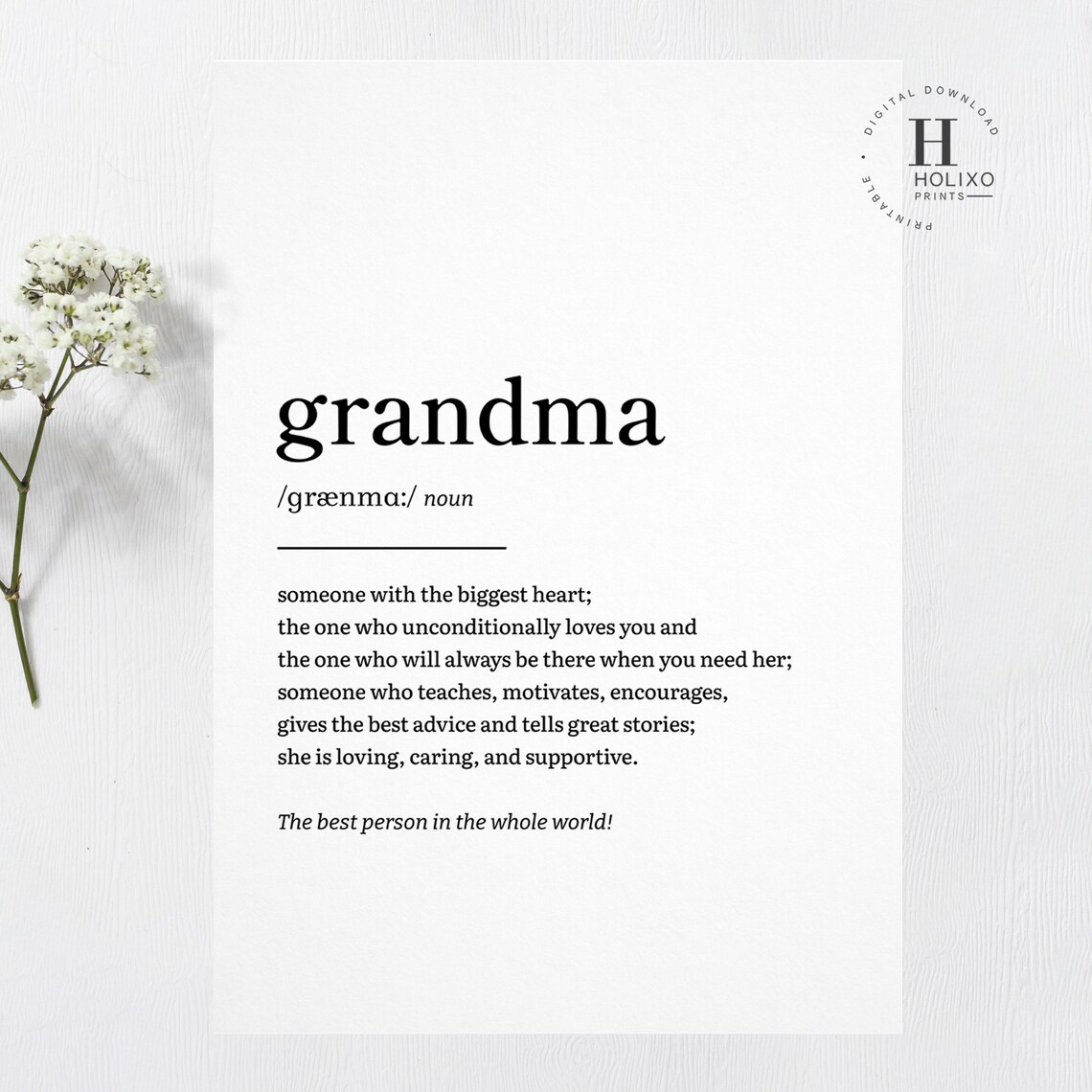 Grandmother Grandma Definition, Grandma Gift, Gifts for Grandma ...