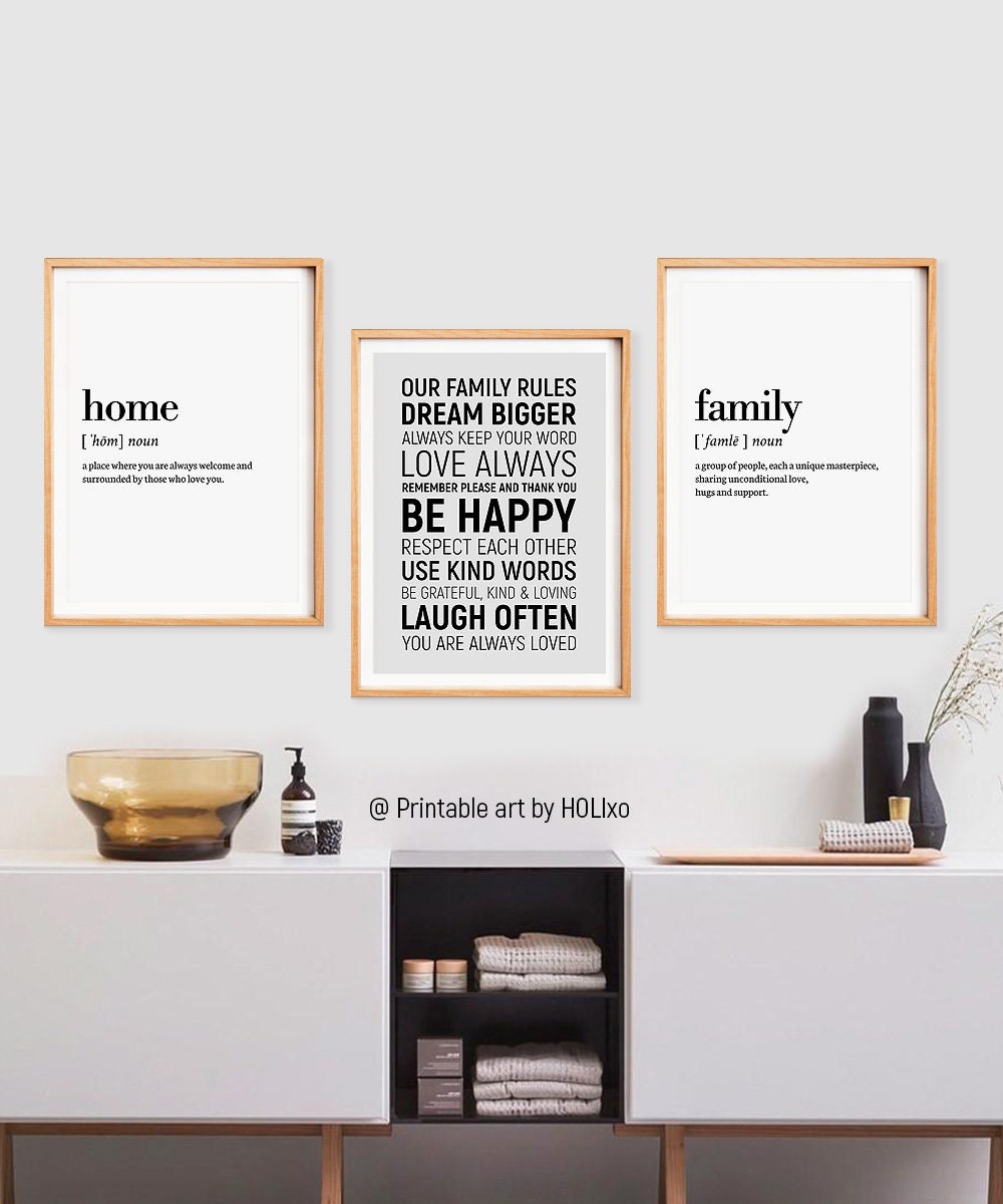 Family Sign House Family Rules Sign Printable Wall Art - Etsy