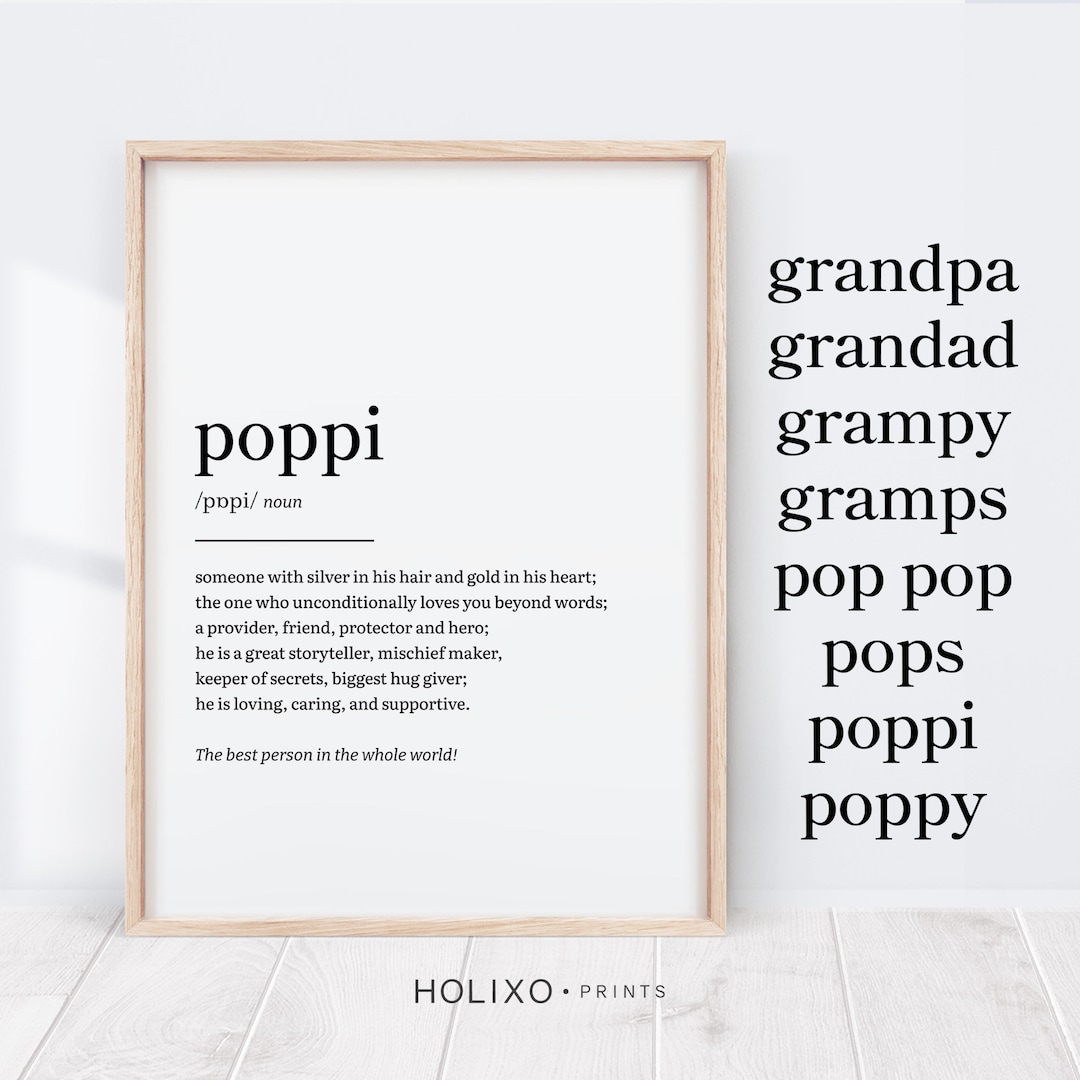 Poppi Poppy, Gifts for Poppy, Fathers Day Presents, Birthday Gifts ...