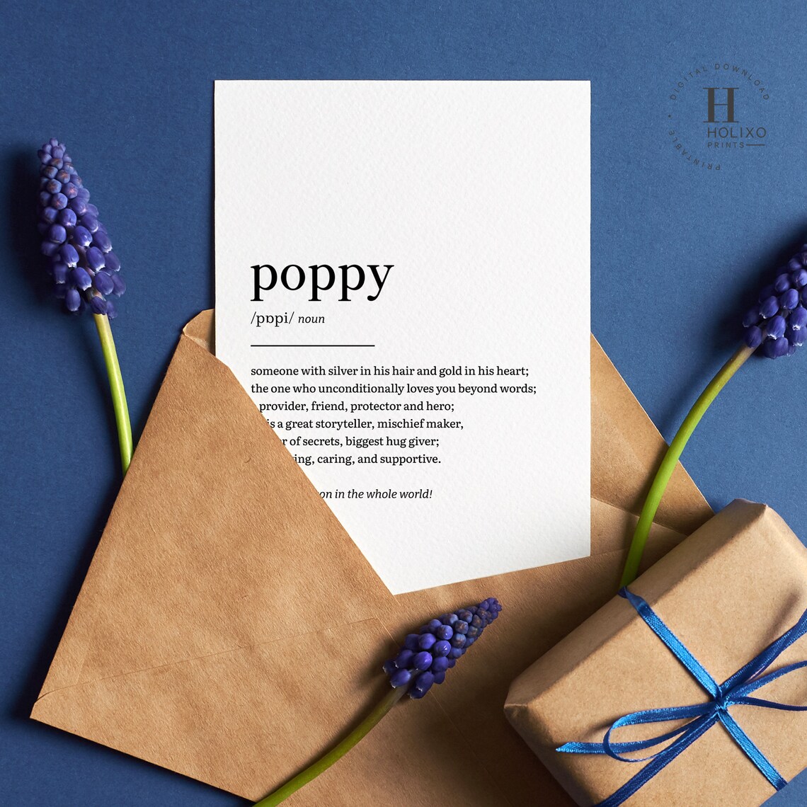 Poppy Gifts, Poppy Definition, Grandpa Fathers Day Printable Card ...
