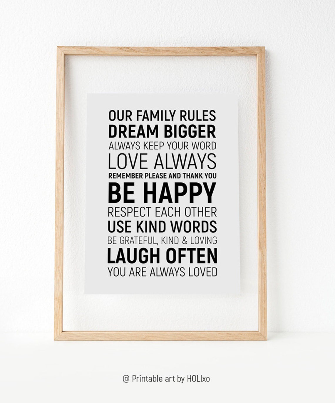 Family Sign House Family Rules Sign Printable Wall Art - Etsy