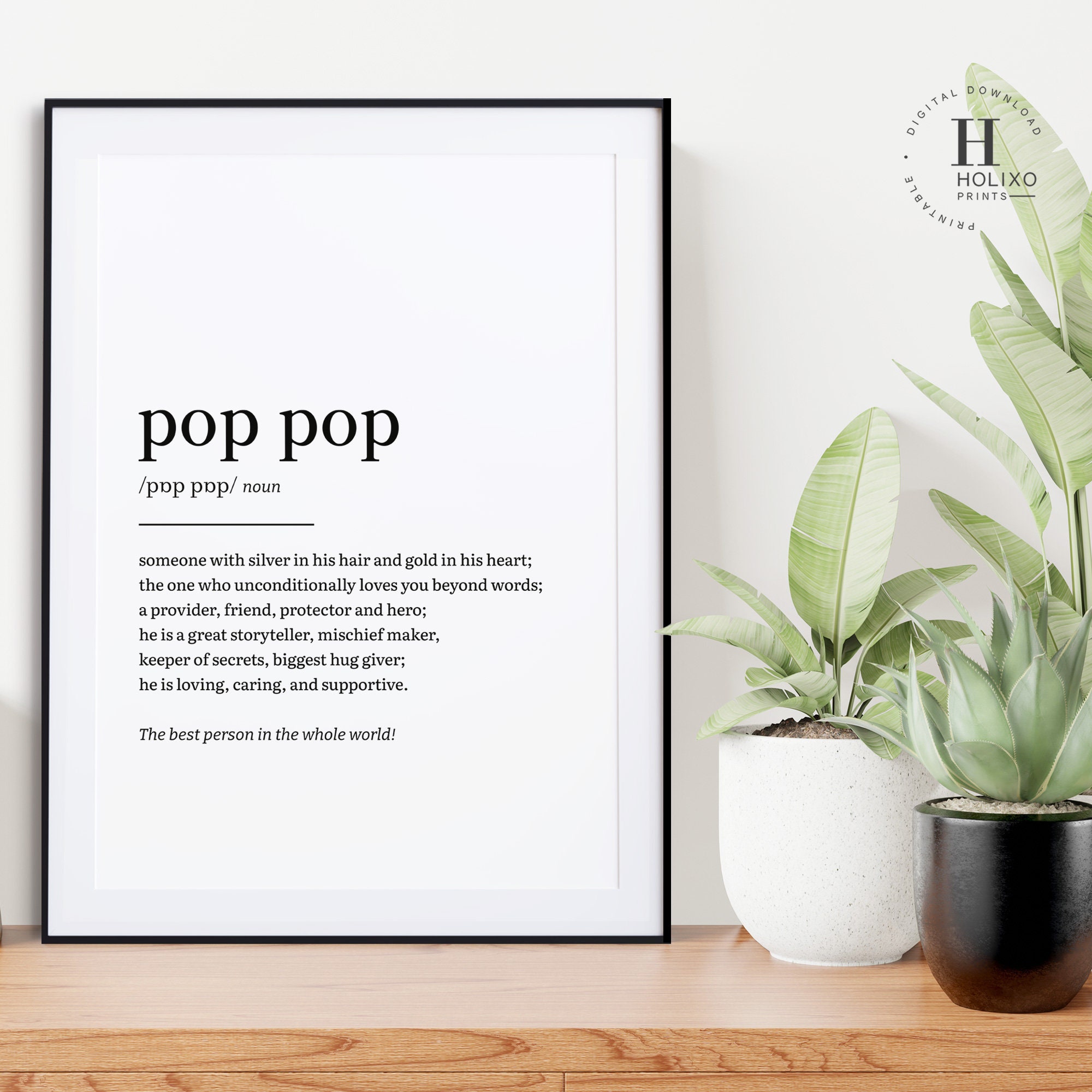 Pop Pop Definition, Pop-pop Gift, Gifts for Pop Pop Fathers Day Present ...