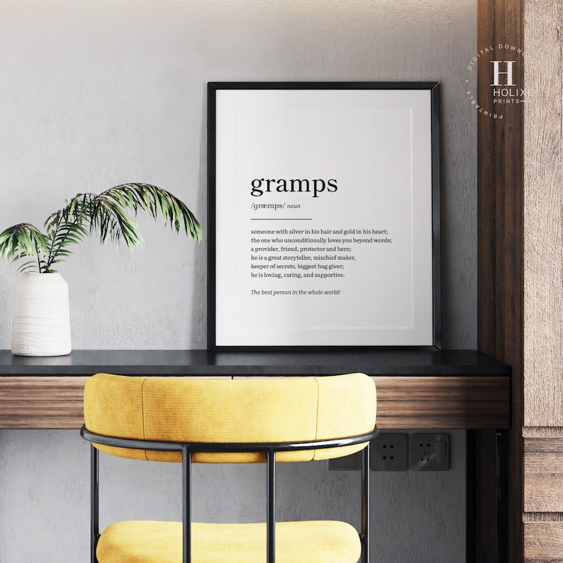 Gramps Definition, Gramps Gift, Gifts for Gramps, Fathers Day Gift ...