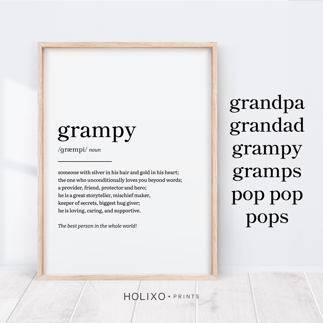 Grampy Definition, Grampy Gift, Gifts for Grampy, Fathers Day Gift ...