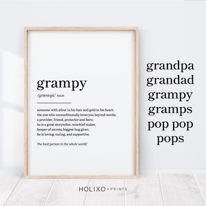 Grampy Definition, Grampy Gift, Gifts for Grampy, Fathers Day Gift ...