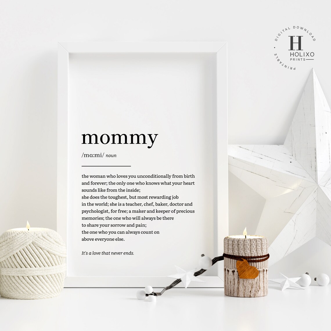 Mom Definition Wall Art Mommy Gifts Gifts for Mommy - Etsy