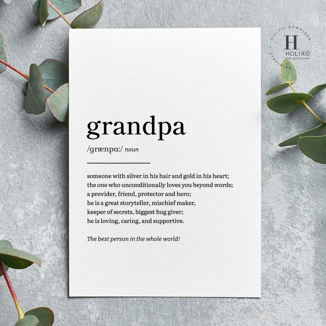 Grandpa Definition, Fathers Day Grandpa Gift, Gifts for Grandpa ...