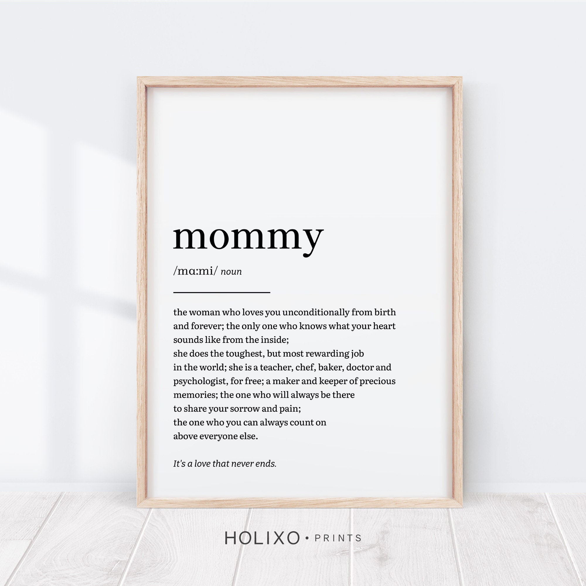 Mom Definition Wall Art Mommy Gifts Gifts for Mommy - Etsy