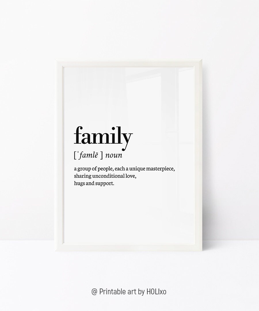 Family Definition Print Family Quote Print Printable Family - Etsy