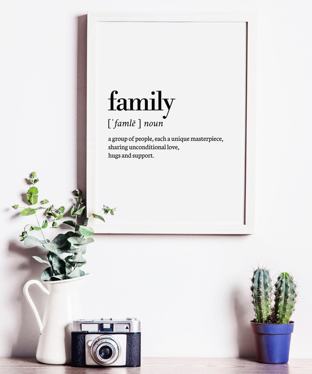 Family Definition Print Family Quote Print Printable Family - Etsy