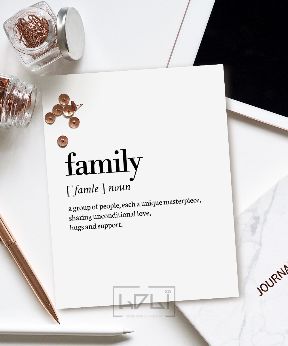 Family Definition Print Family Quote Print Printable Family | Etsy