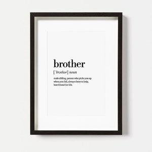 Brother, Sister Wall Art, Definition Print, Nursery, Kids Room Wall Art ...
