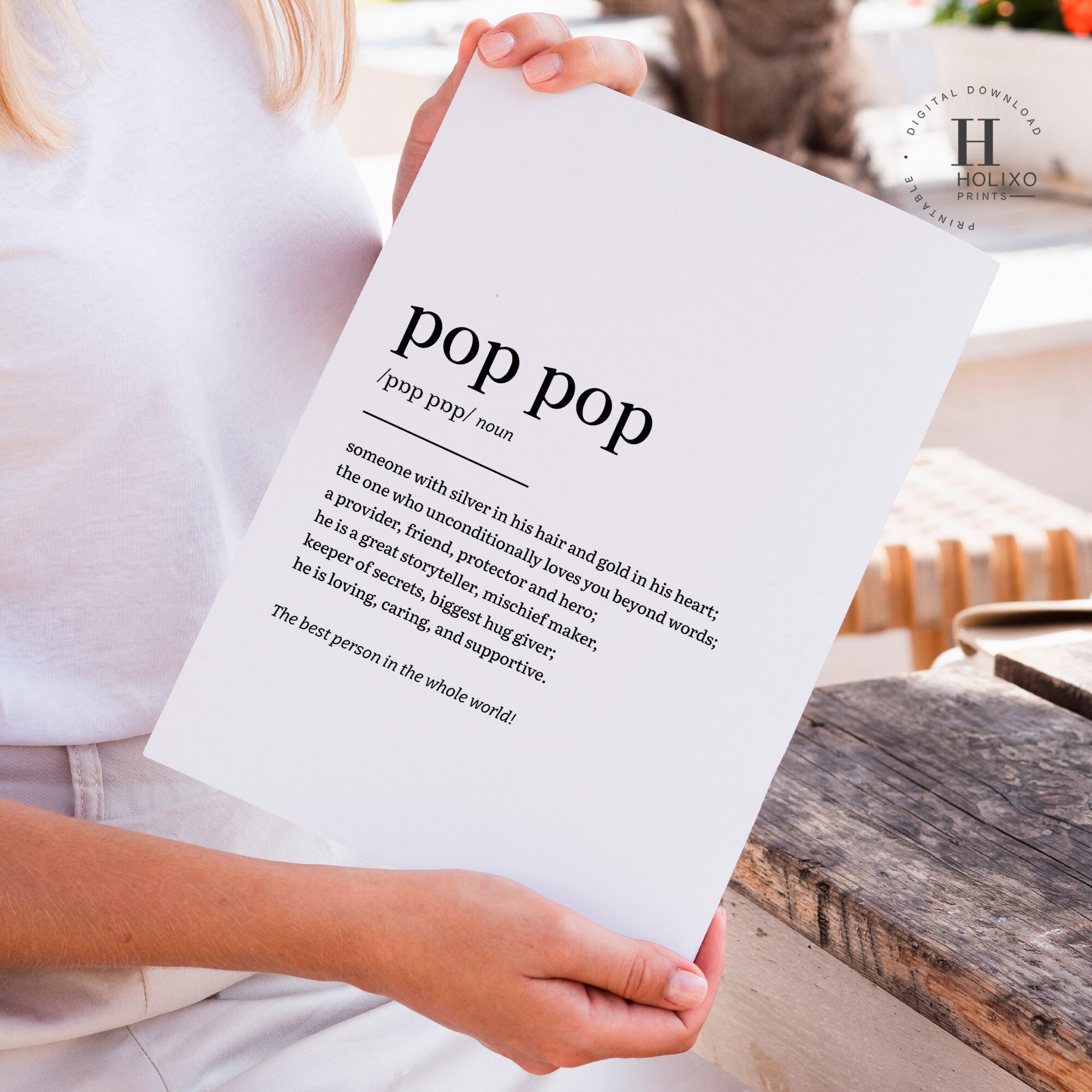 Pop Pop Definition Pop-pop Gift Gifts for Pop Pop Fathers - Etsy UK