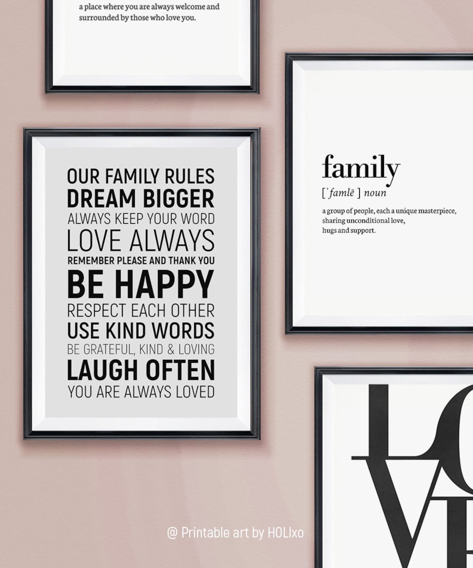 Family Sign House Family Rules Sign Printable Wall Art - Etsy