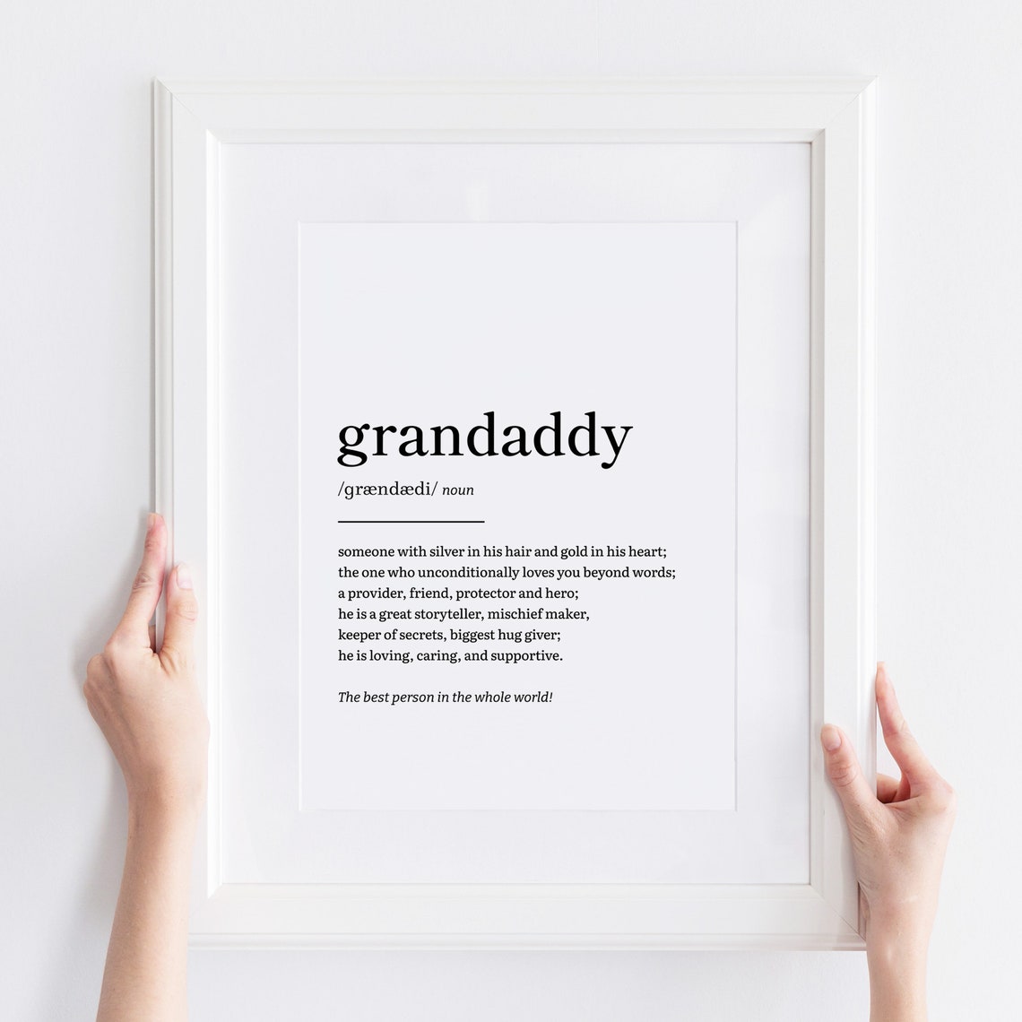 Grandaddy Grandfather Gift Fathers Day Gifts for Grandfather - Etsy