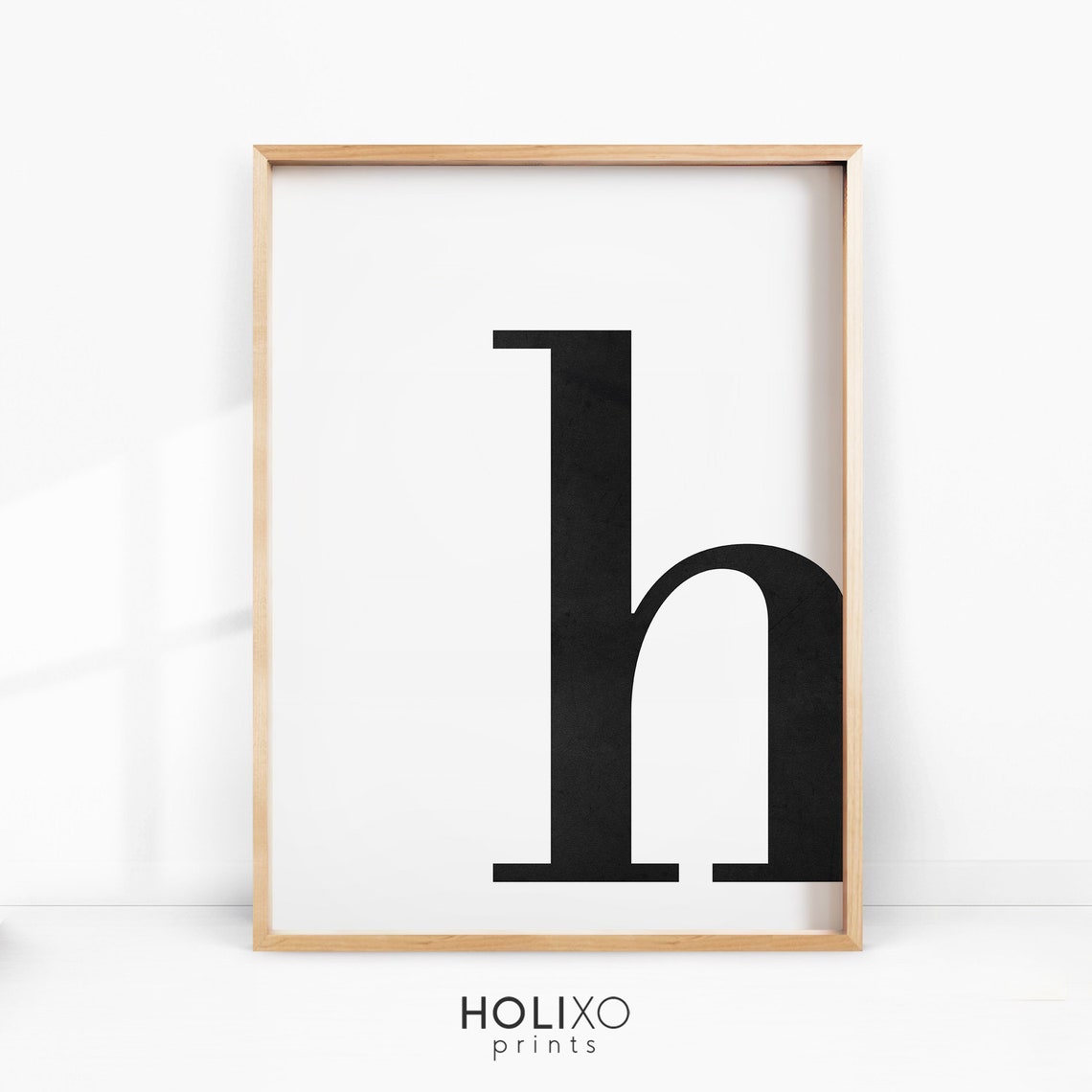 H Letter Print Monogram Wall Art Typography Poster - Etsy
