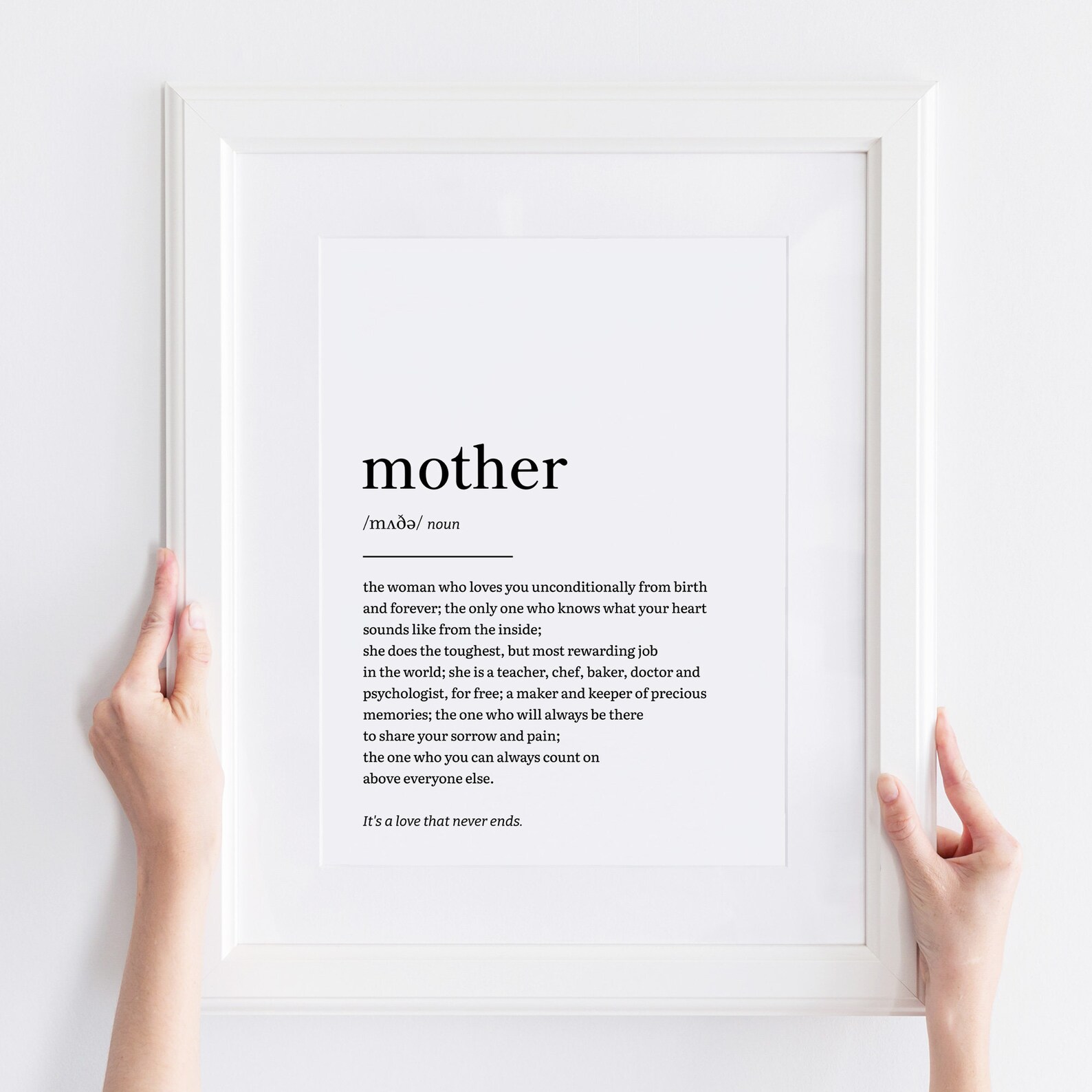 Mother Definition Print, Mother Daughter Gift, Mother Day Gifts, Mother ...