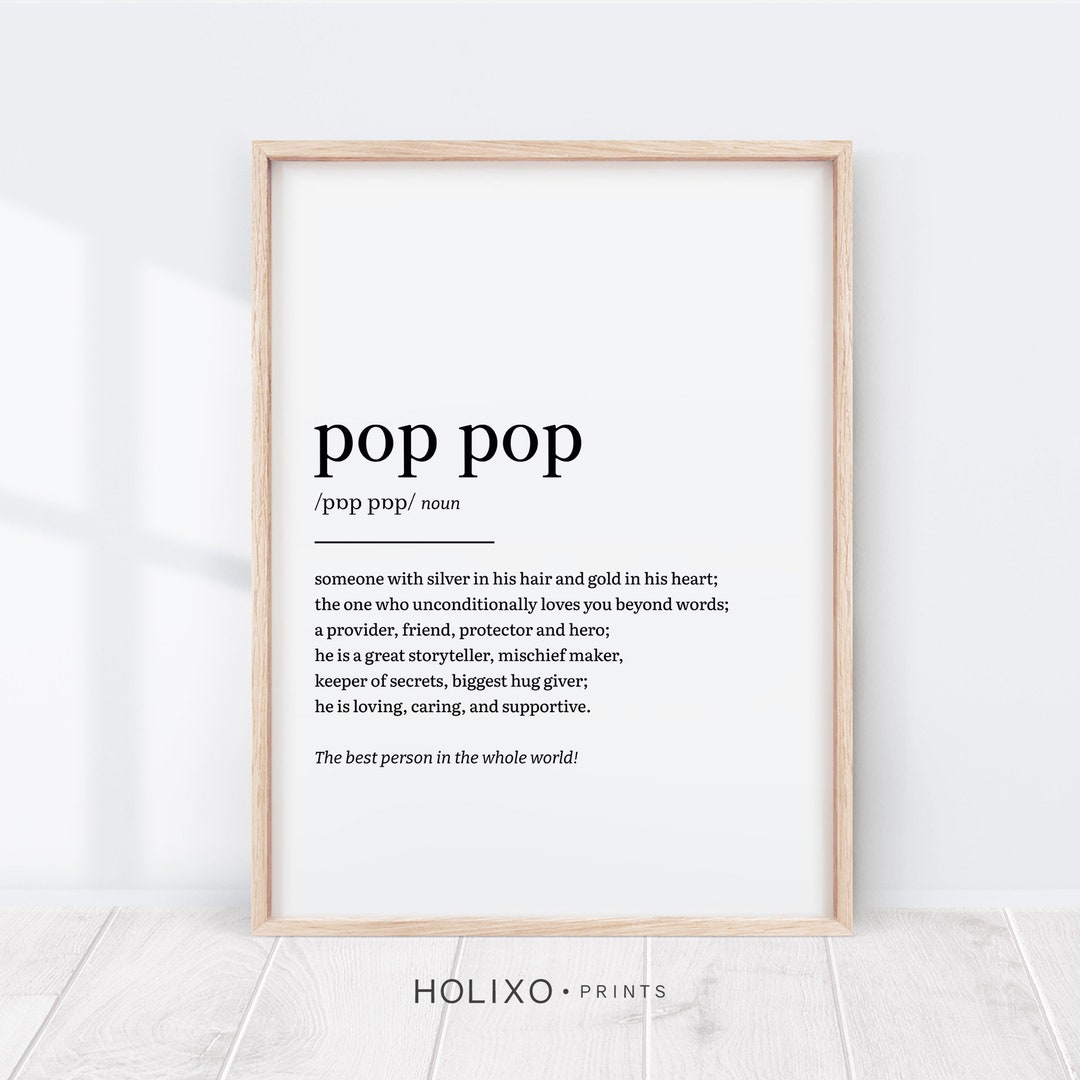Pop Pop Definition, Pop-pop Gift, Gifts for Pop Pop Fathers Day Present ...