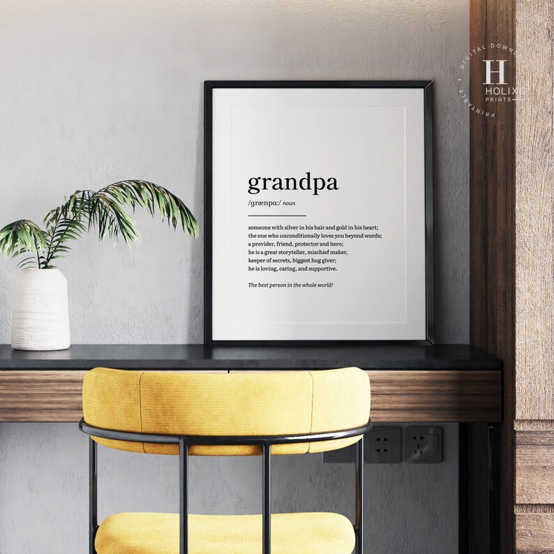 Grandpa Definition, Fathers Day Grandpa Gift, Gifts for Grandpa ...