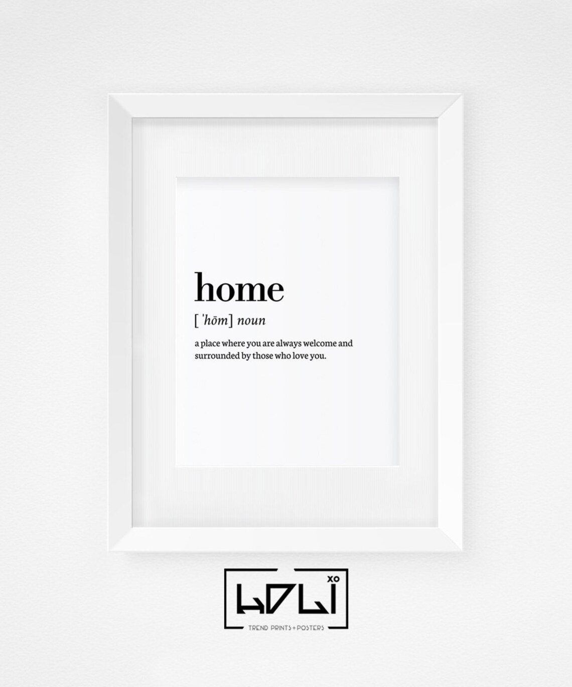 Home Definition Print Printable Wall Art Print Family Print | Etsy