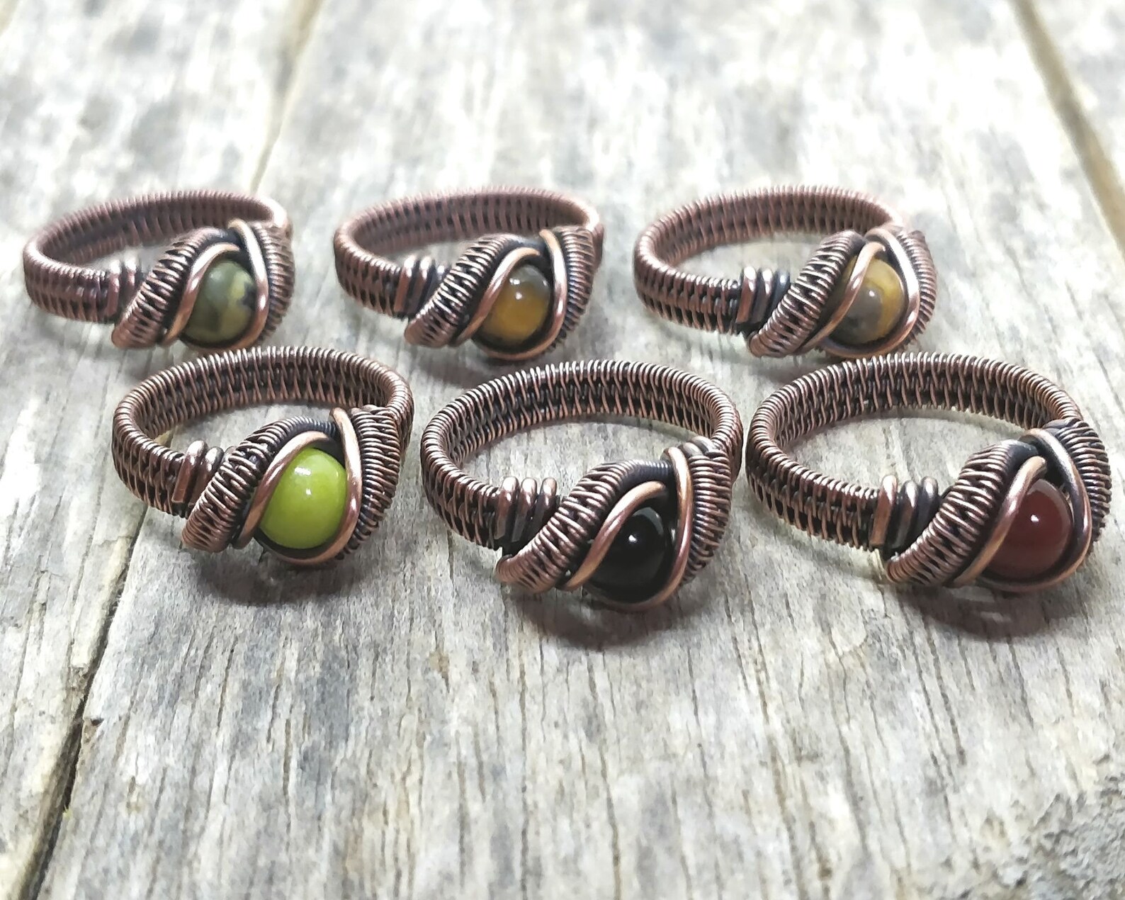 Wire Wrapped Ring. Oxidized Copper. Made to Order in Any Size | Etsy