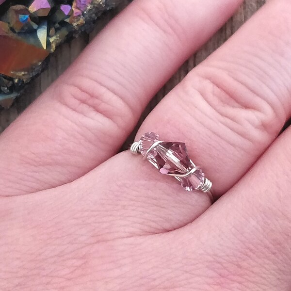 Pink Engagement Ring - Etsy UK