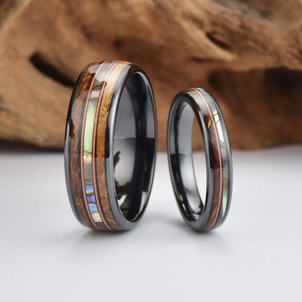 Abalone Wedding Ring - Etsy
