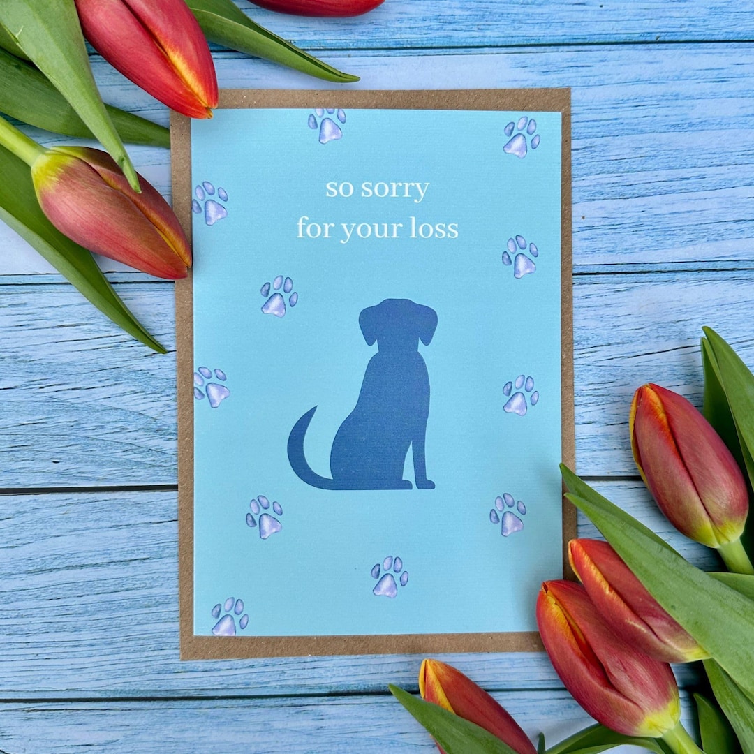 Dog Sympathy Card | Pet Loss Grieving Card, Eco-friendly - Etsy