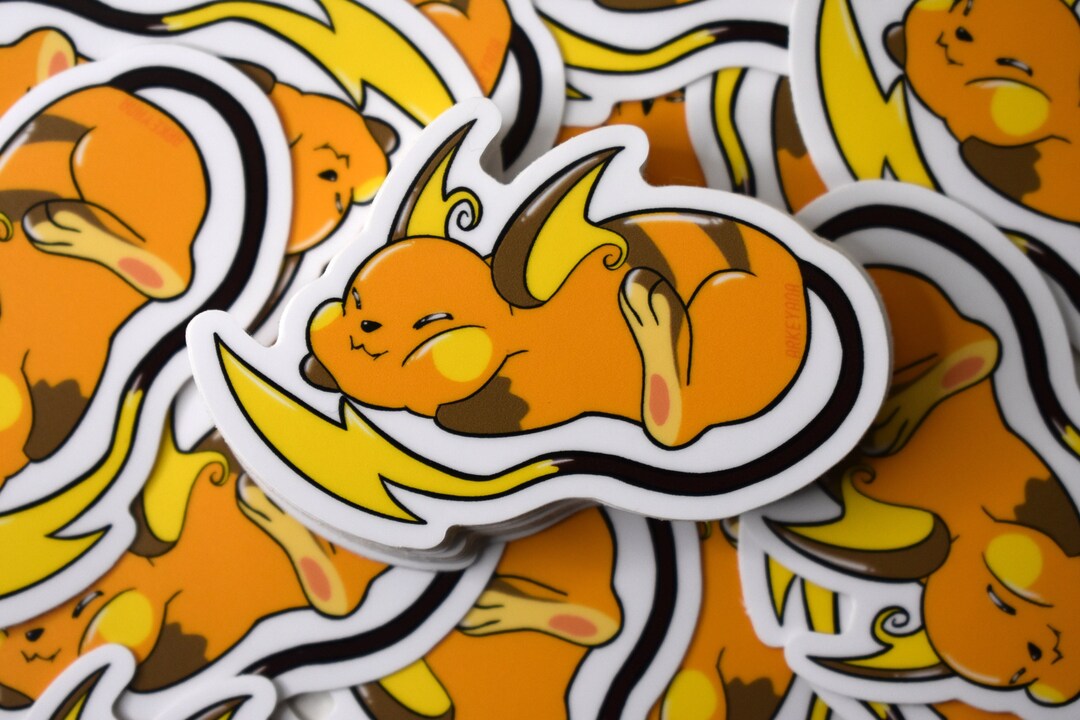 Raichu Sticker, Electric Pokemon Sticker, Kawaii Pokemon Sticker, Cute ...