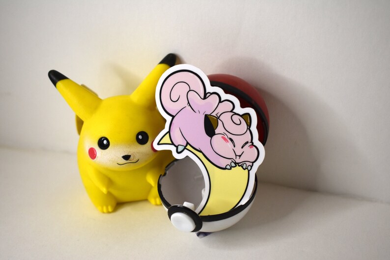 Cute Kawaii Clefairy Sticker Art Cute Squish Faced Pokemon - Etsy