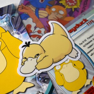 Cute Psyduck Squish Faced Sticker, Kawaii Duck Sticker, Psyduck Laptop ...
