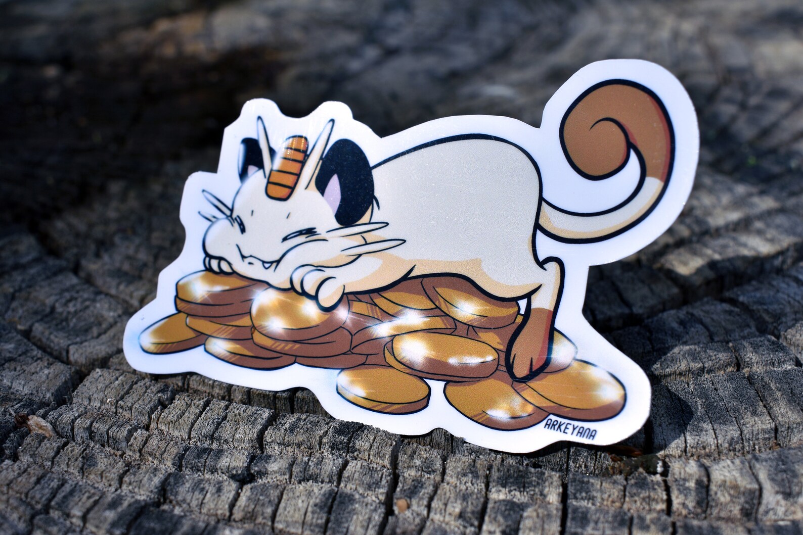 Meowth That's Right on Pile of Coins Cute Squishy Face | Etsy