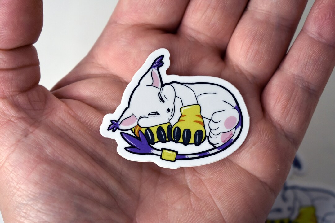 Gatomon Sticker, Tailmon Sticker, Digimon Sticker, Champion Digimon ...