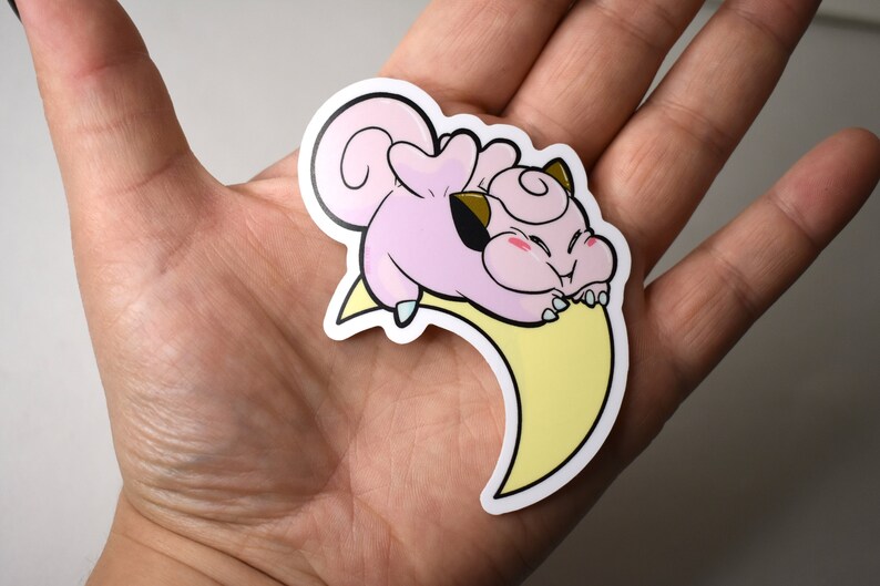 Cute Kawaii Clefairy Sticker Art Cute Squish Faced Pokemon - Etsy