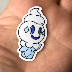 Kawaii Cute Ice Cream Sticker, Fresh Snow Vanillite Pokemon Art ...