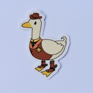 Duck Sheriff, There's a New Sheriff in Town, Cute Bird Sticker Art ...
