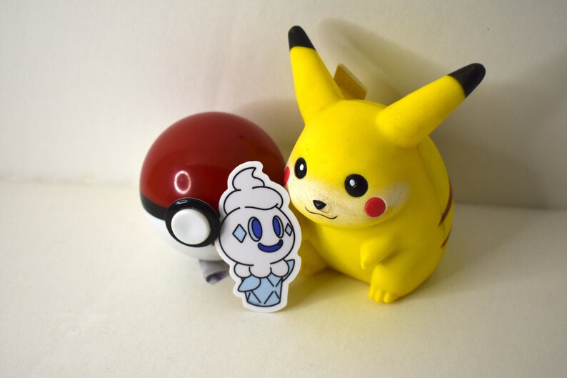 Kawaii Cute Ice Cream Sticker Fresh Snow Vanillite Pokemon - Etsy