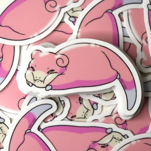 Cute Squish Faced Slowpoke, Kawaii Cute Pokemon Sticker, Slowpoke ...