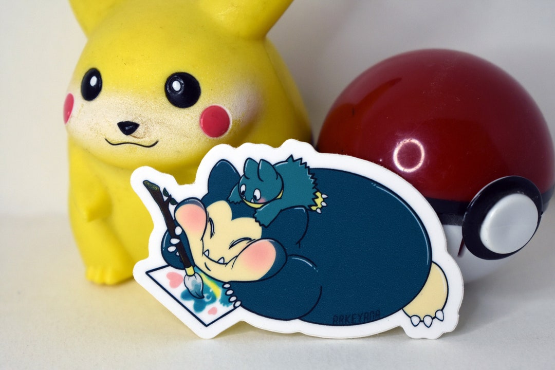 Cute Snorlax Munchlax Sticker Penpal Gift Sticker Kawaii - Etsy