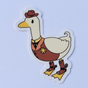 Duck Sheriff, There's a New Sheriff in Town, Cute Bird Sticker Art ...
