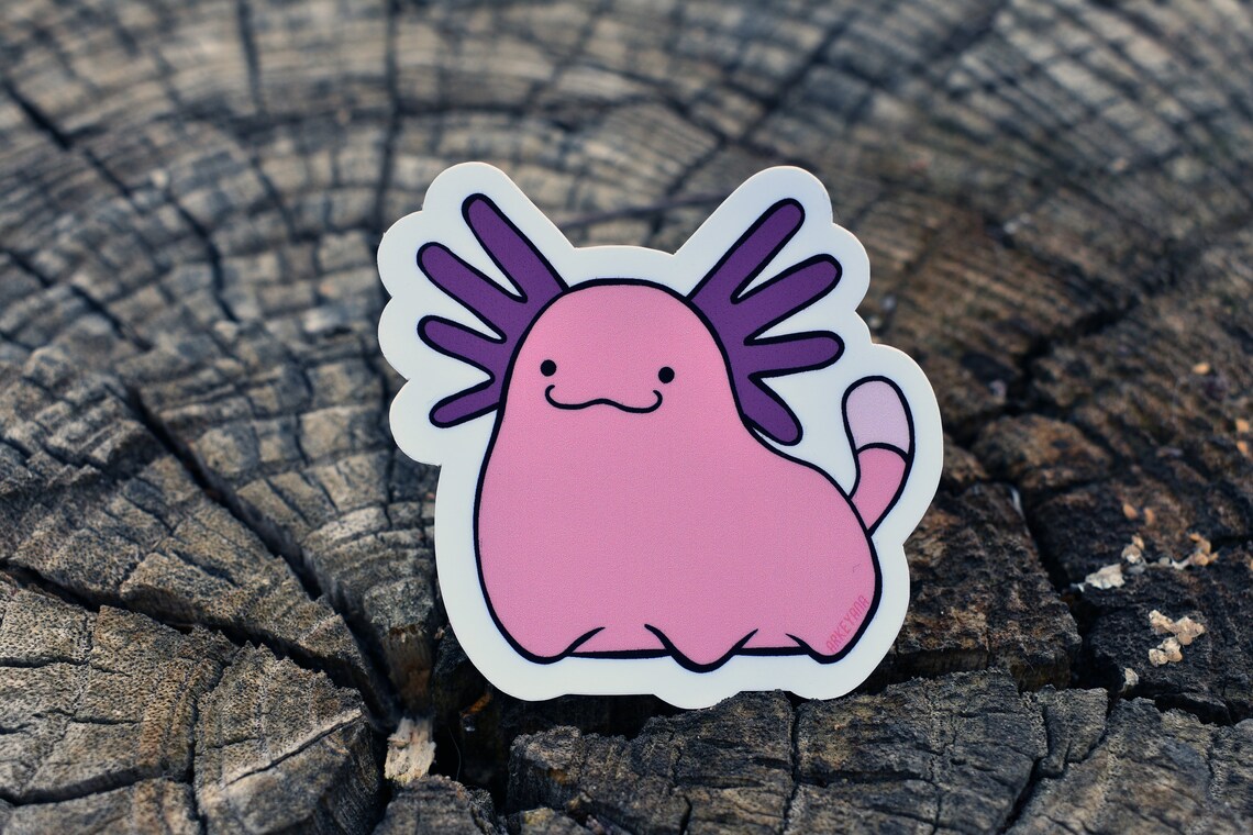 Beta "shiny" Wooper Pokémon Pink Design Axolotl Inspired, Cute Pink ...
