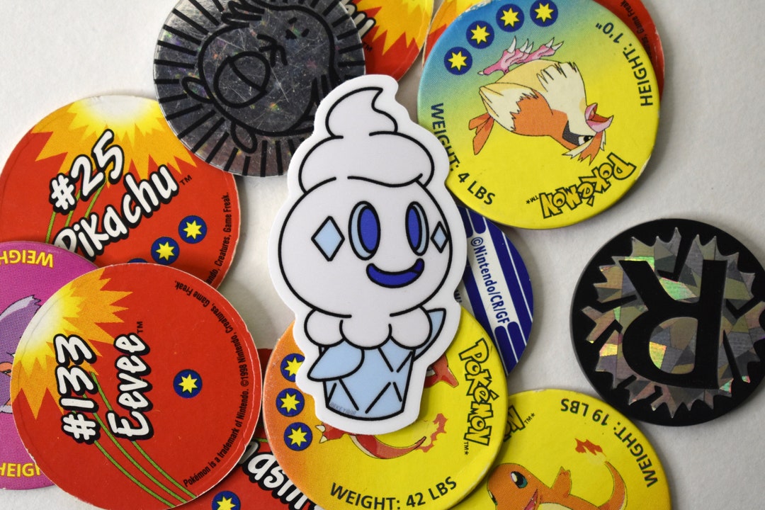 Kawaii Cute Ice Cream Sticker, Fresh Snow Vanillite Pokemon Art ...