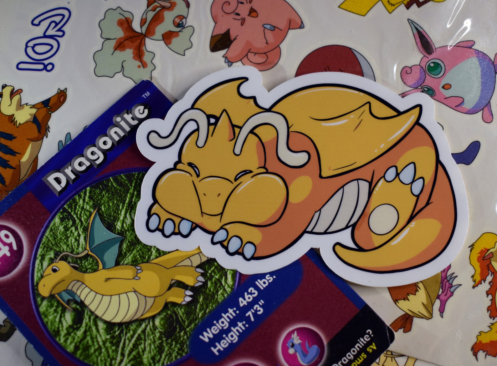 Squish Face Dragonite Dragonite Sticker Dragon Sticker Cute | Etsy