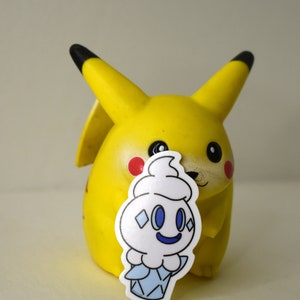 Kawaii Cute Ice Cream Sticker, Fresh Snow Vanillite Pokemon Art ...