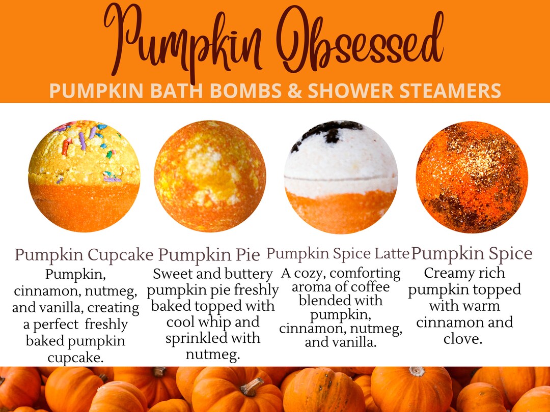 6 Pumpkin Bath Bombs. Fall Bath Bombs Pumpkin Lover Bath Bomb - Etsy