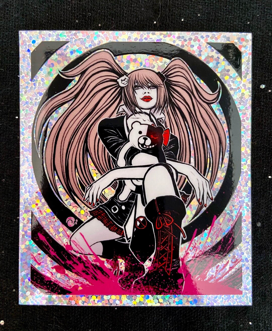 Junko Enoshima — Danganronpa Glitter Sticker - Etsy