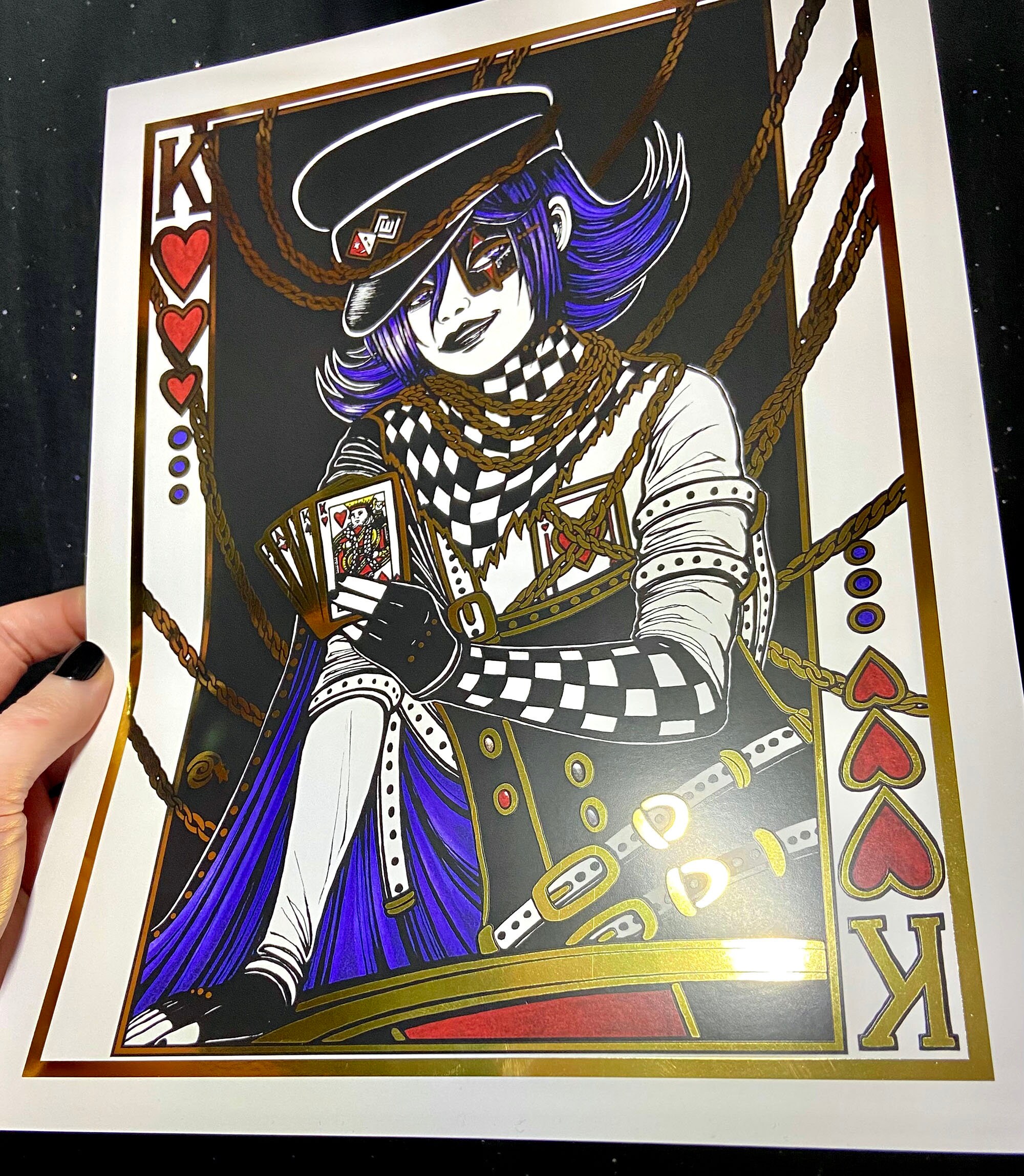 Kokichi Ouma Danganronpa V3 Gold Foil Art Print - Etsy
