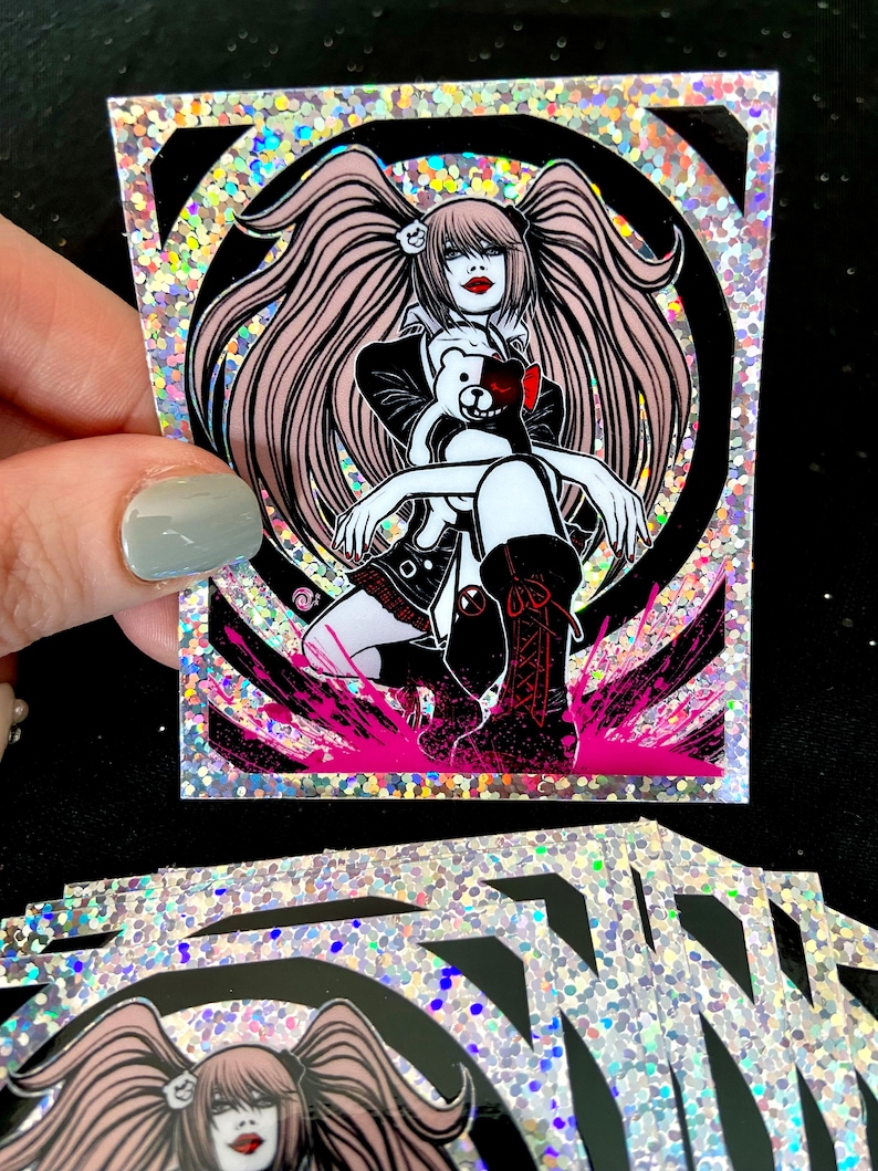 Junko Enoshima Danganronpa Glitter Sticker - Etsy